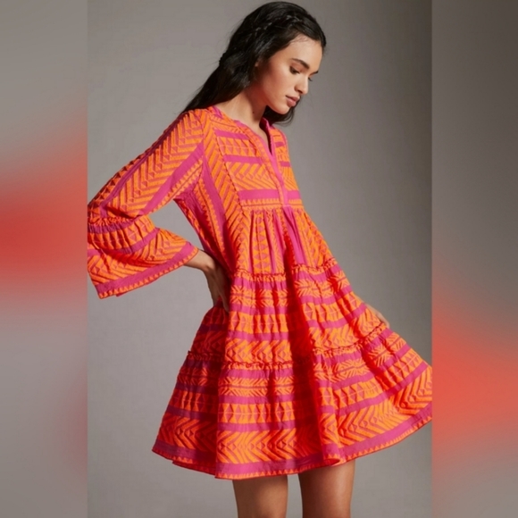 Devotion TWINS | Dresses | Devotion Twins Orange And Fushia Ella Mini ...